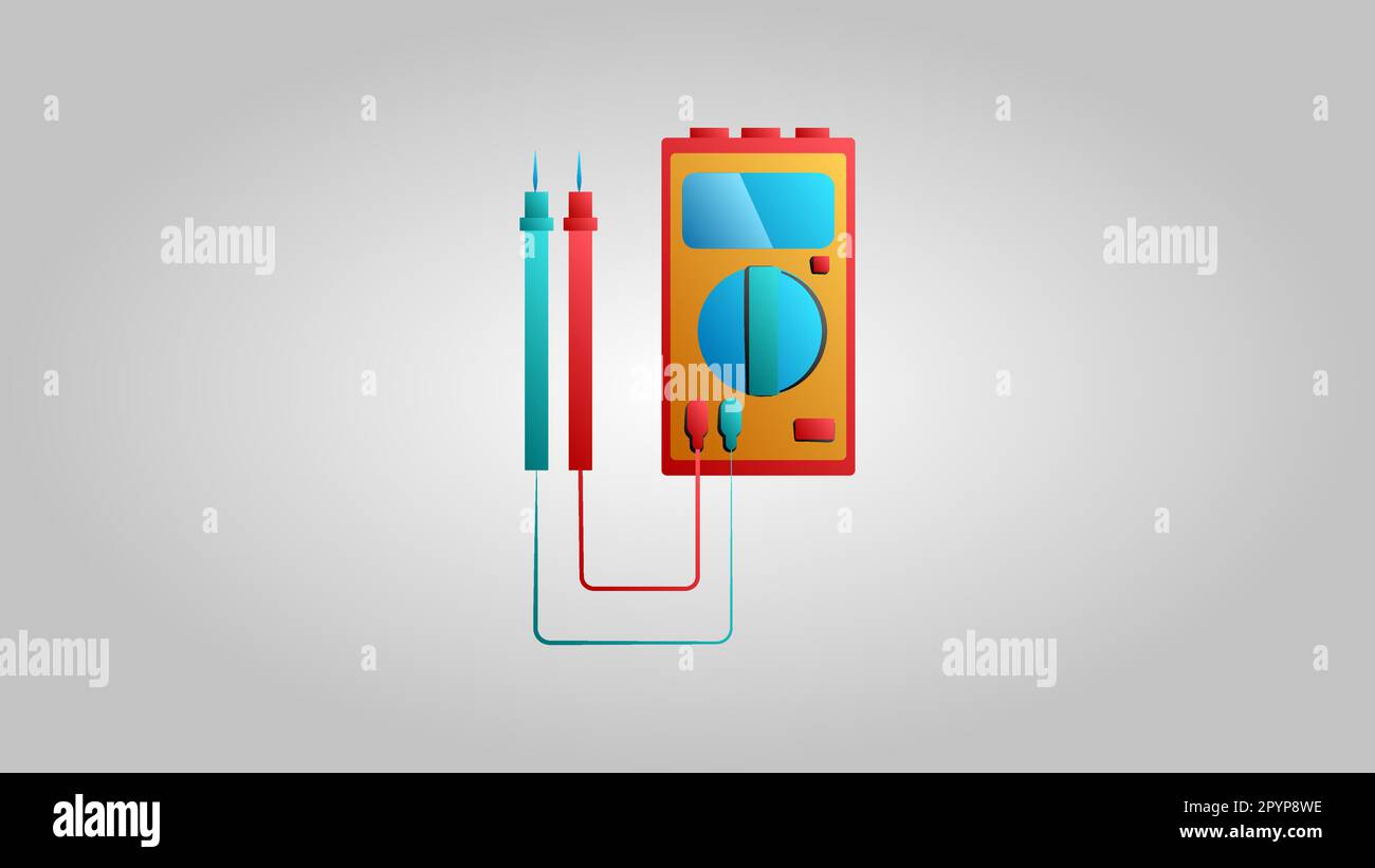 Yellow electrical industrial professional tester for measuring voltage ...