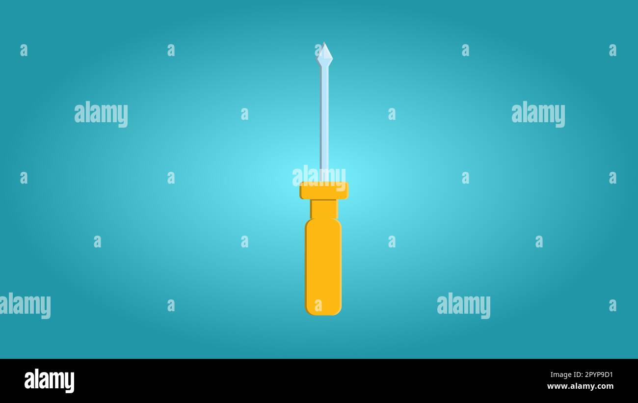 Tools for repair and construction manual yellow screwdriver for ...