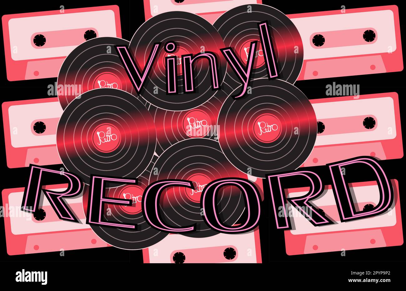 Musical audio is an old vintage retro hipster antique vinyl record and ...