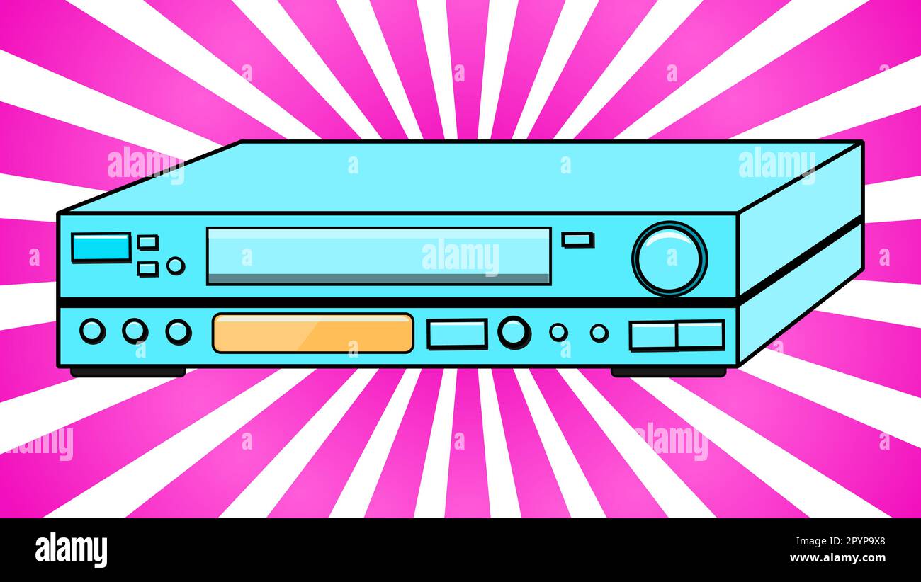 Blue Old Vintage Volumetric Retro Hipster Antique VCR for ...