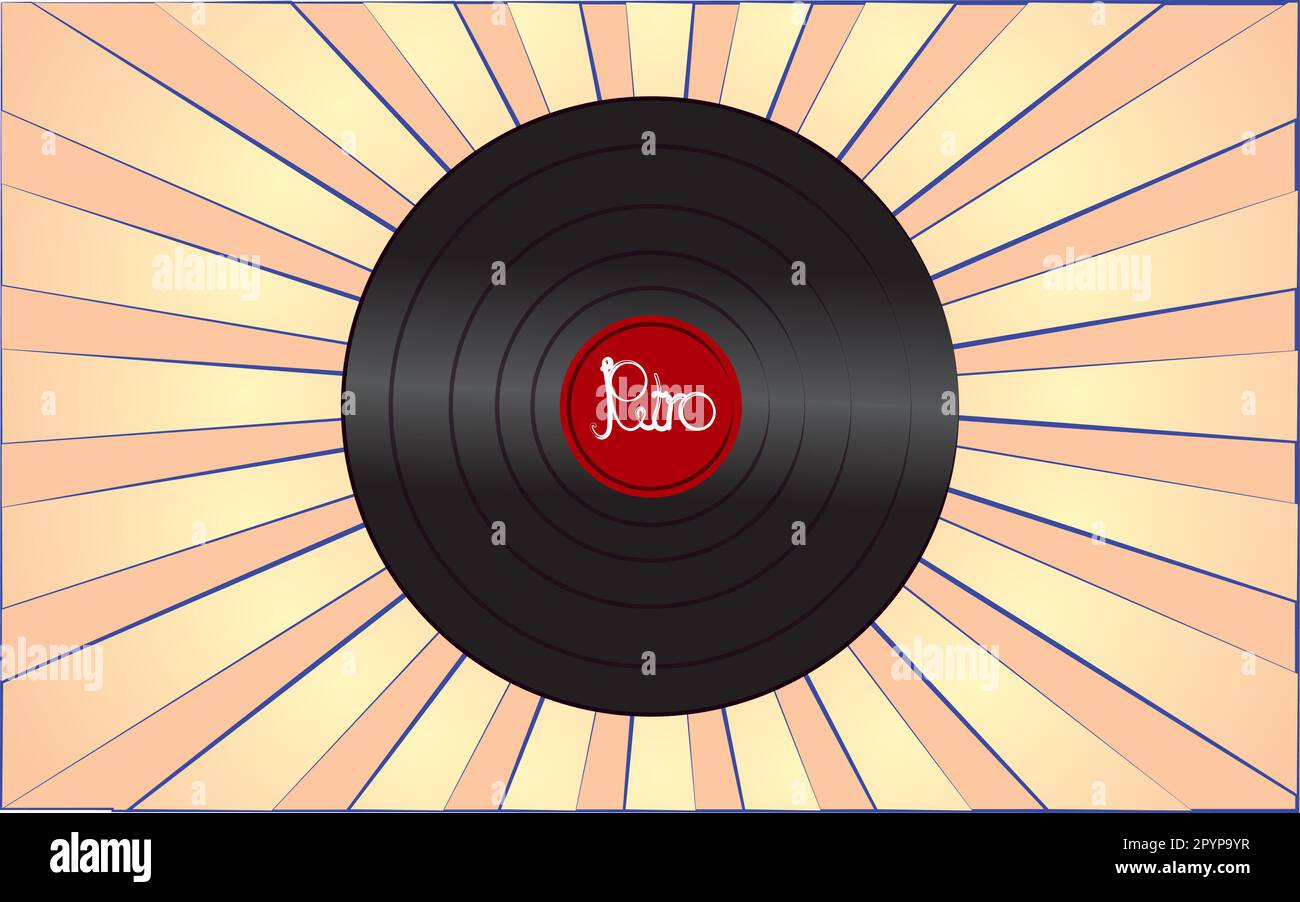 Retro old antique musical vinyl record from the 70s, 80s, 90s, 2000s ...
