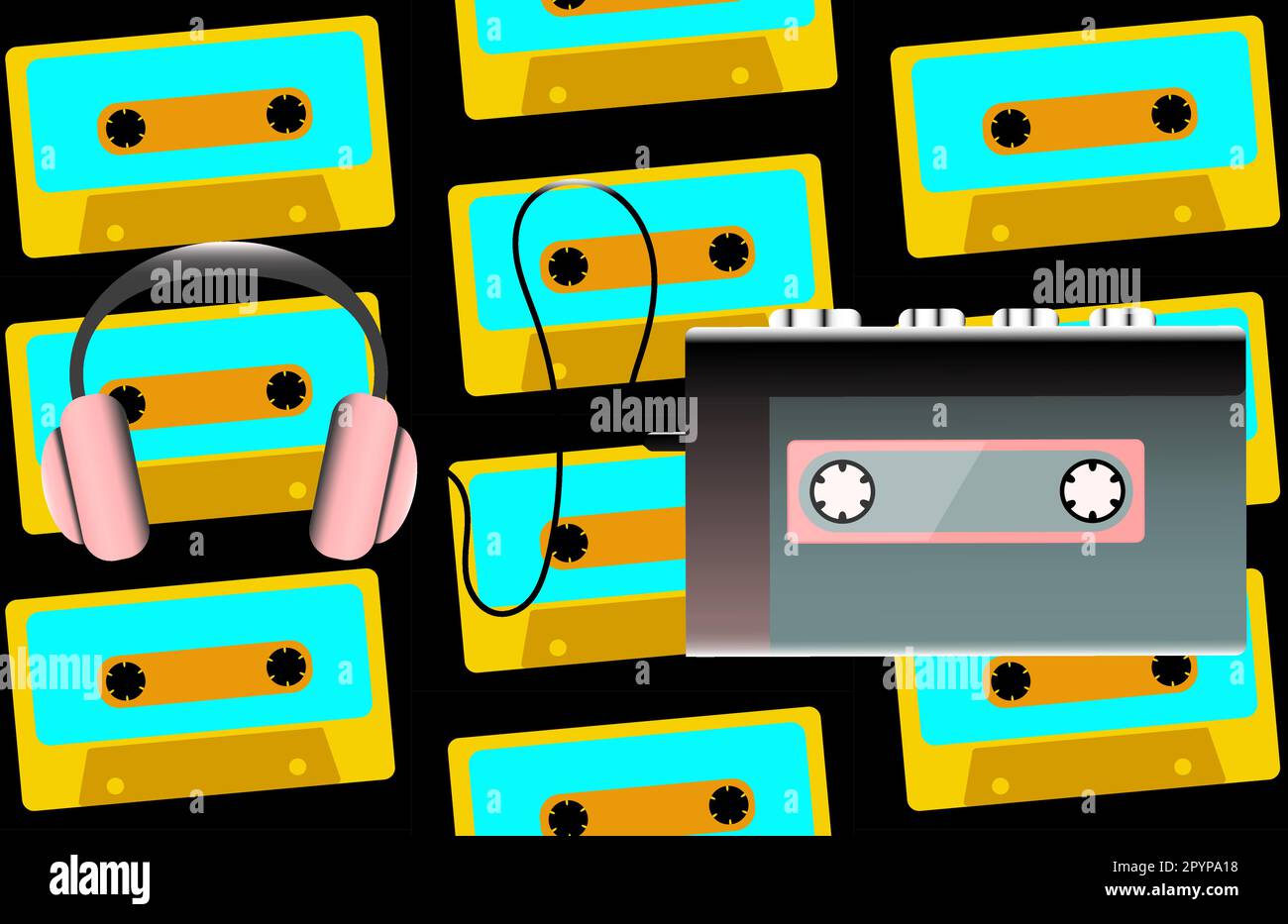 Cassette on hand Stock Vector Images - Alamy