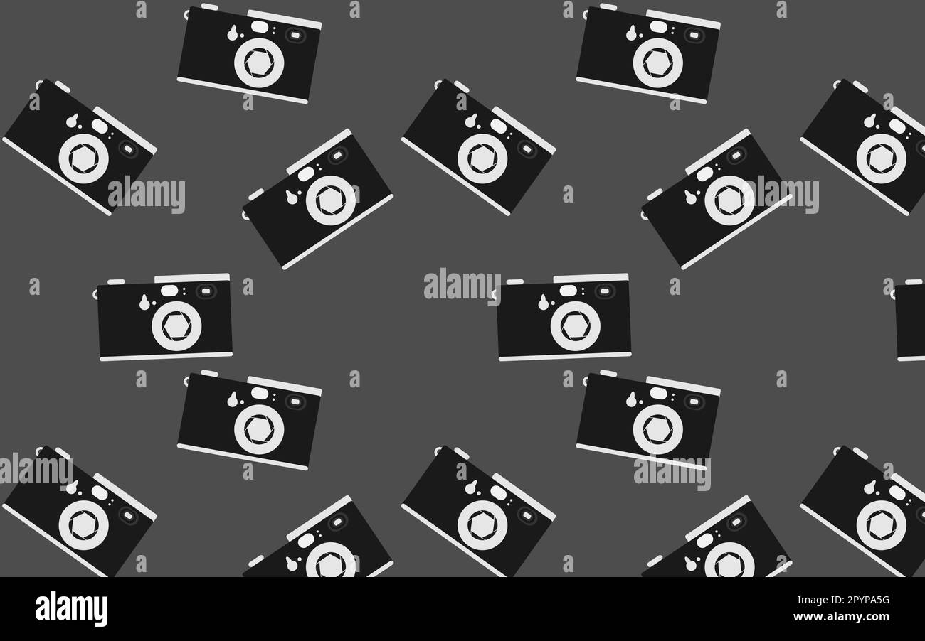 Vintage camera pattern Black and White Stock Photos & Images - Alamy