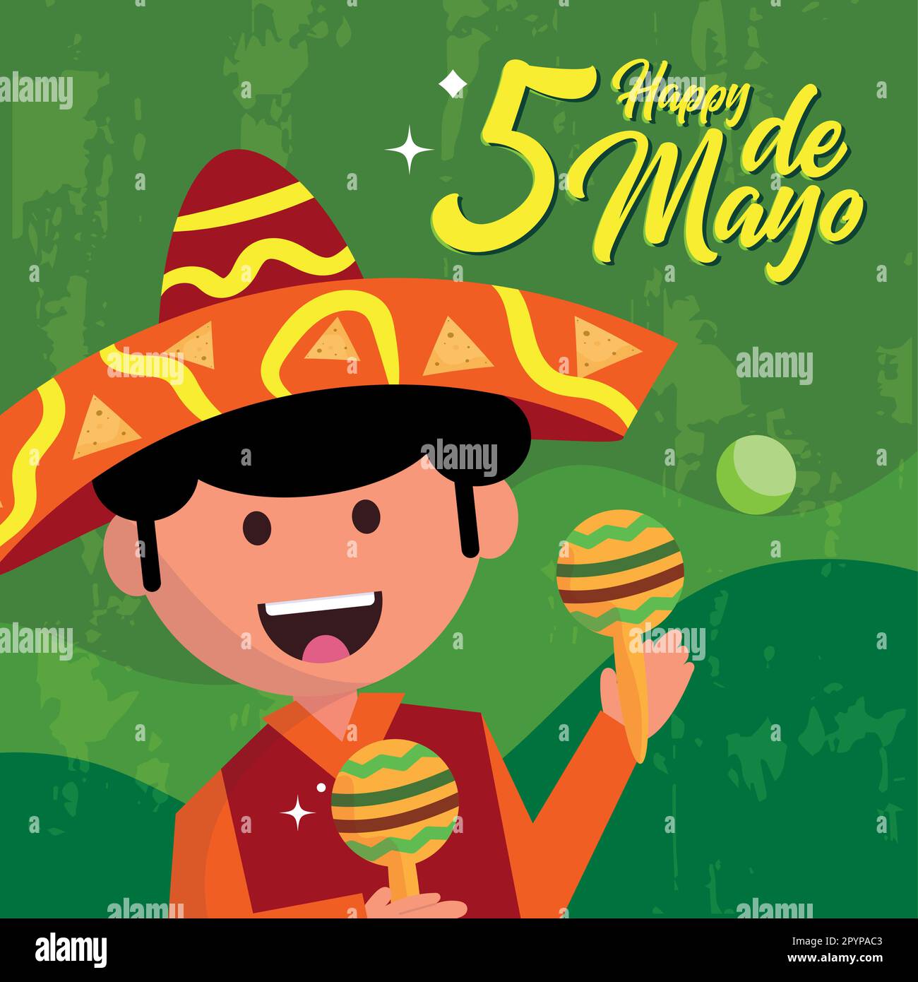Cinco de mayo card Mexican boy Vector Stock Vector Image & Art - Alamy