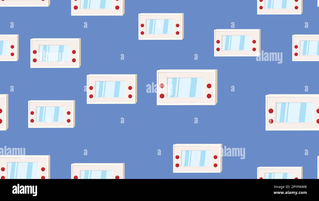 Seamless pattern endless with handheld game consoles, electronic toys ...
