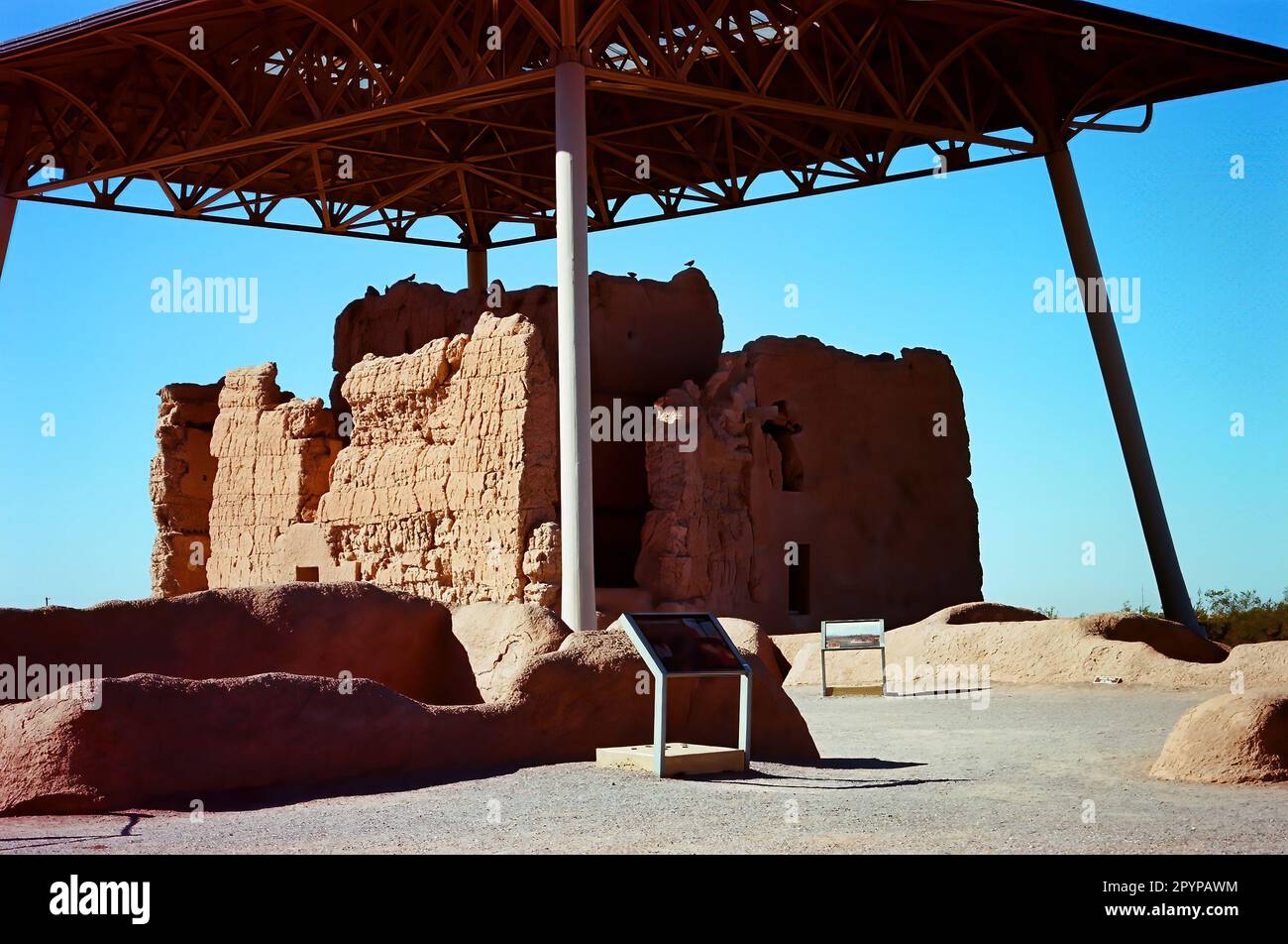 Ancient Casa Grande Ruins National Monument of the Pre-columbian ...