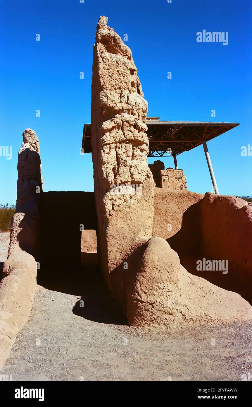 Ancient Casa Grande Ruins National Monument of the Pre-columbian ...