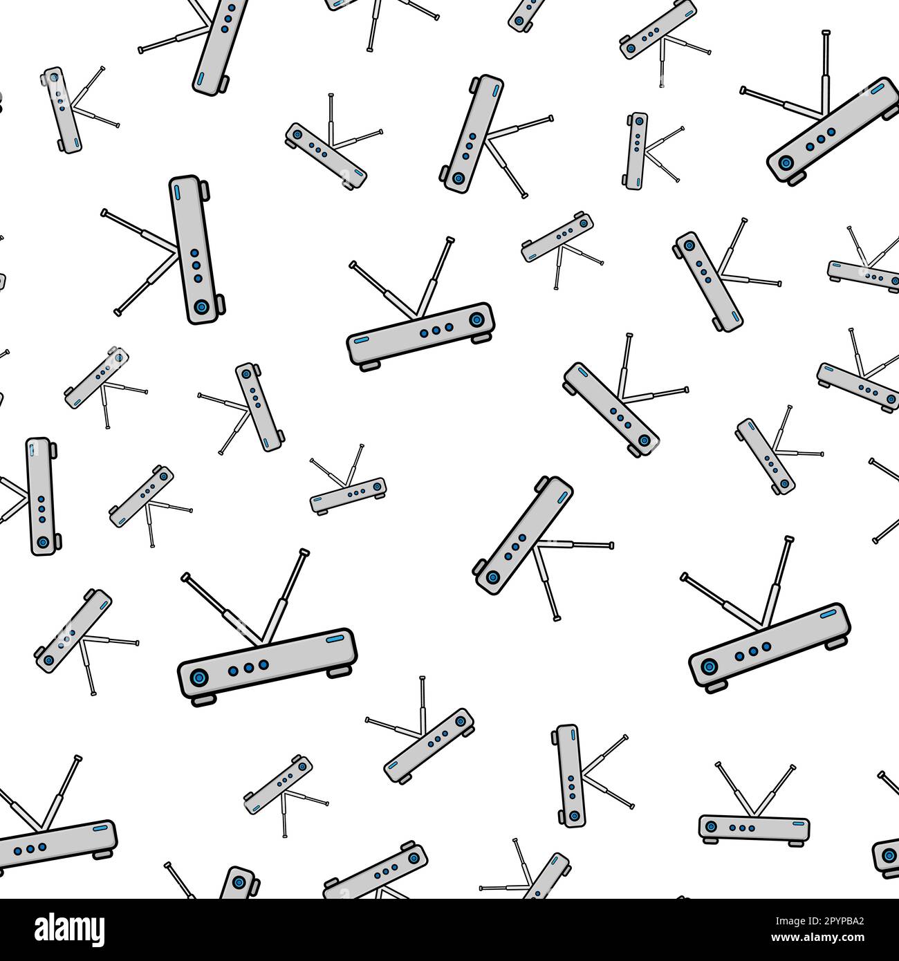 Seamless pattern, texture of modern powerful digital wireless white wi ...