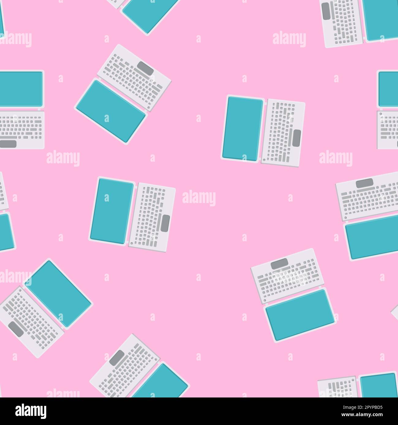 Seamless Pattern Texture Of Modern Powerful Digital Computer Mobile