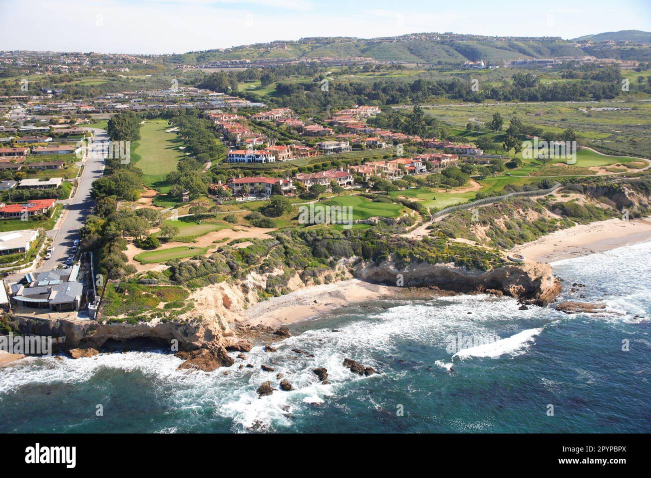 Aerial of Newport Coast Coastline Stock Photo - Alamy