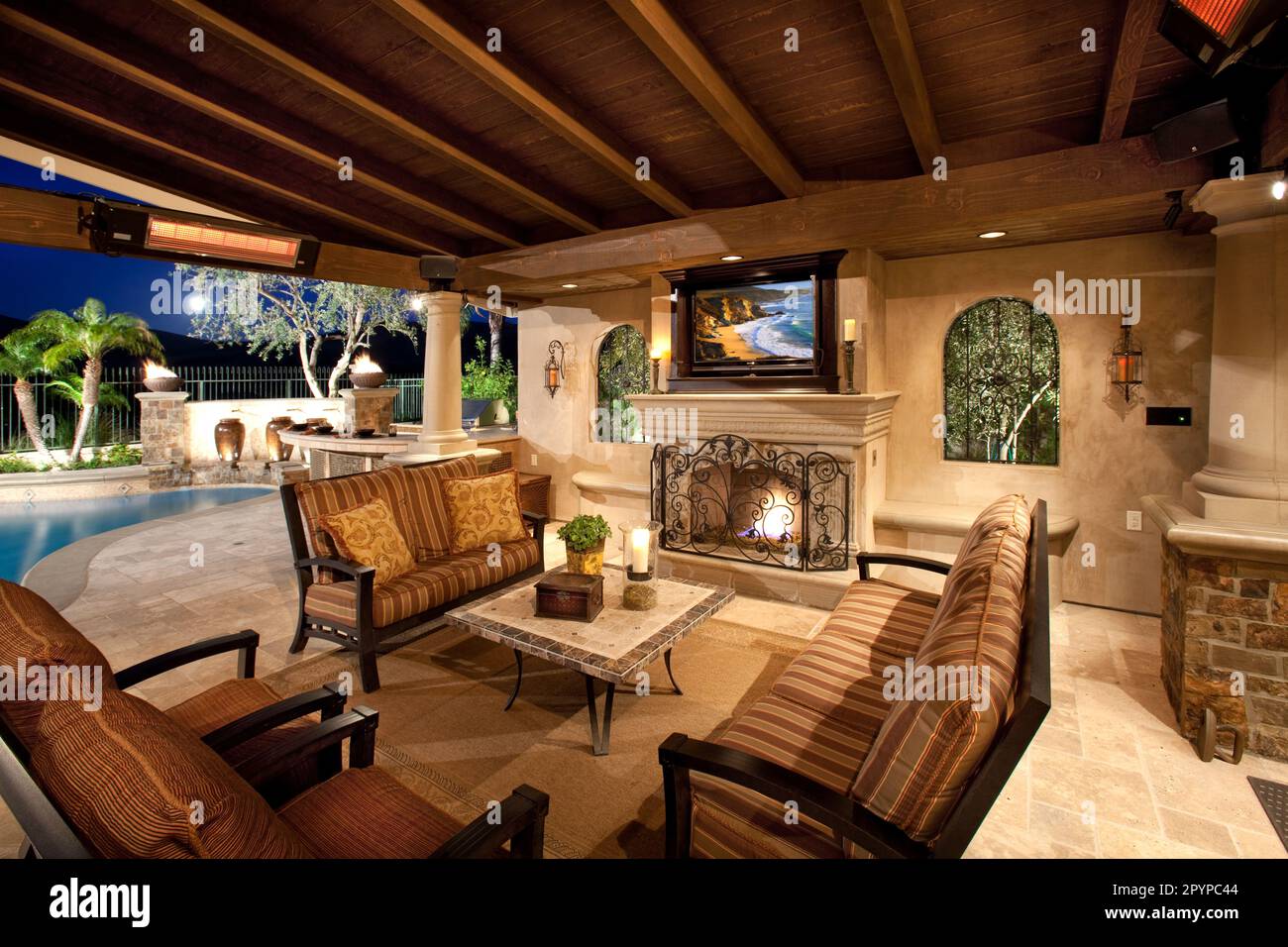 Custom Built Patio Outdoor Living Stock Photo - Alamy