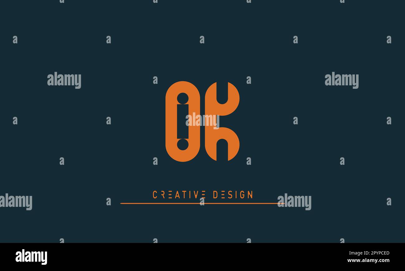 Alphabet letters Modern Creative logo OK , KO Stock Vector Image & Art ...
