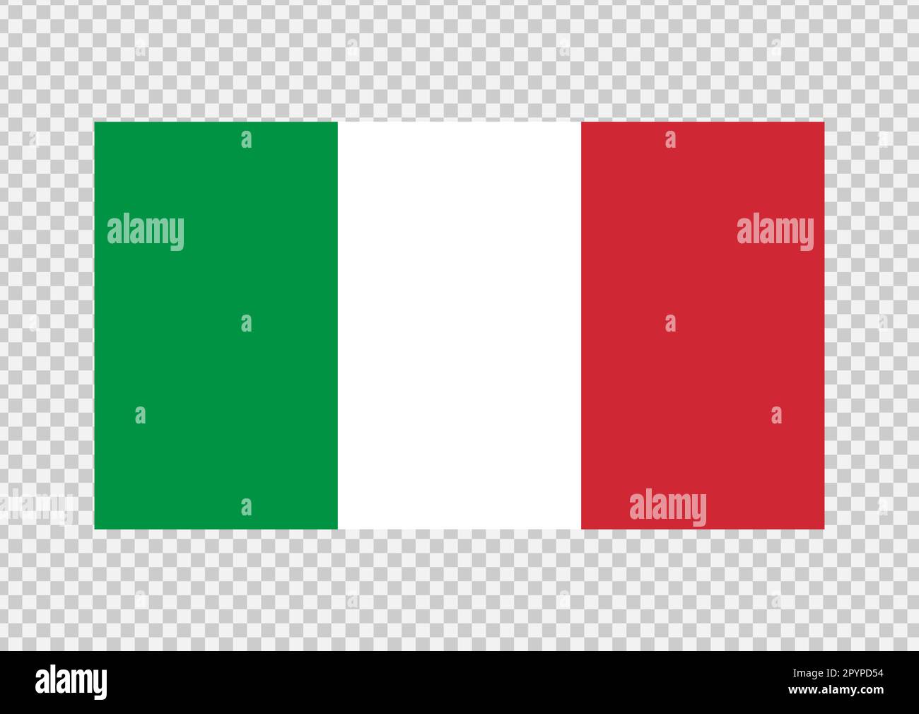 Flag of Italy. Italian flag on a transparent background. Vector Stock ...
