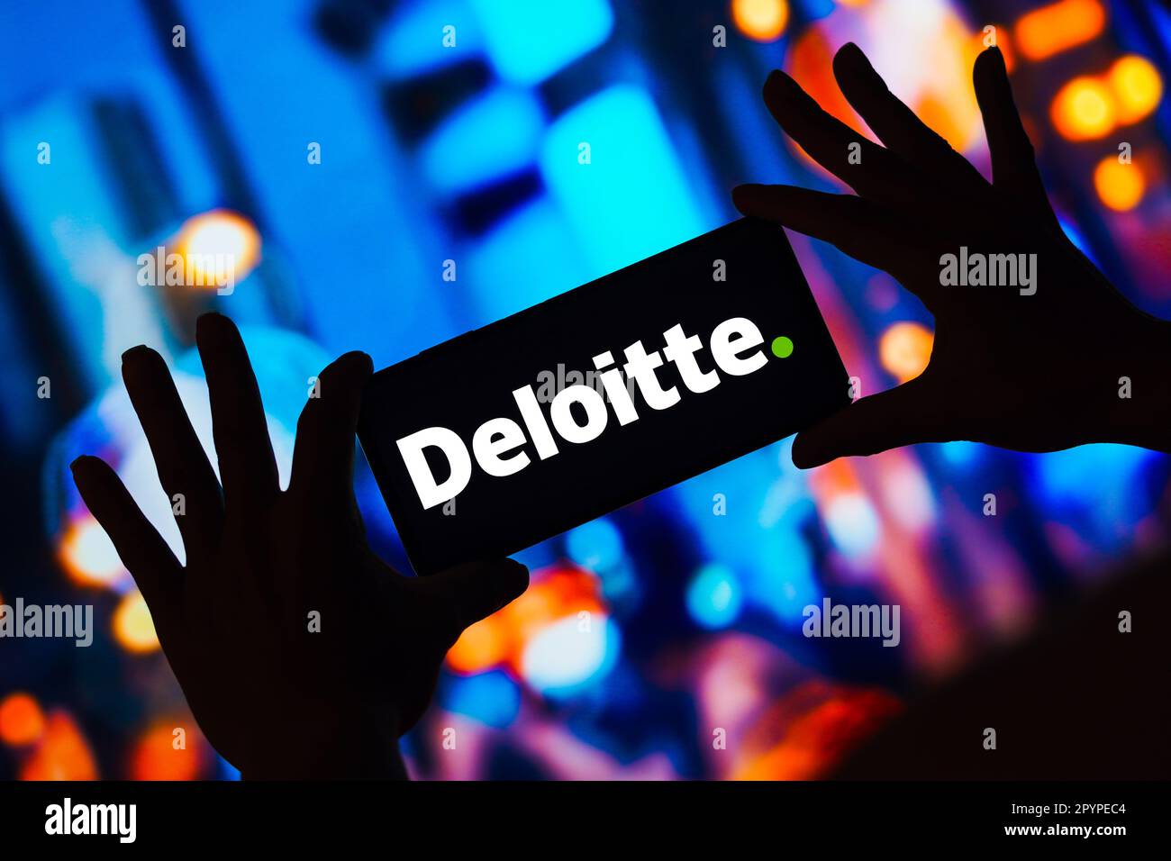 In this photo illustration, the Deloitte Touche Tohmatsu Limited logo ...