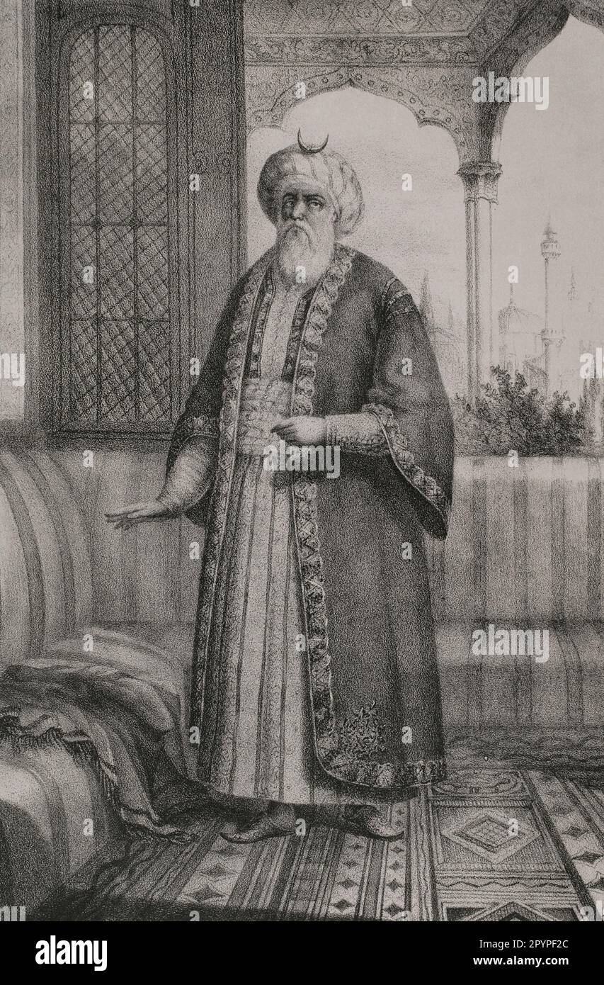 Moulay Abd al-Rahman of Morocco (1778-1859). Sultan of Morocco (1822-1859). Alawi dynasty ...