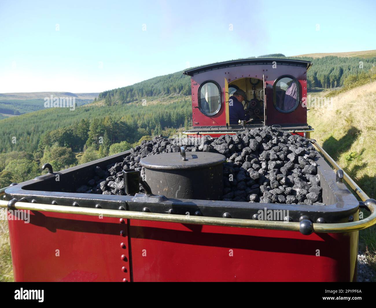 Graf Schwerin-Lowitz locomotive steaming through the Brecon Beacons ...