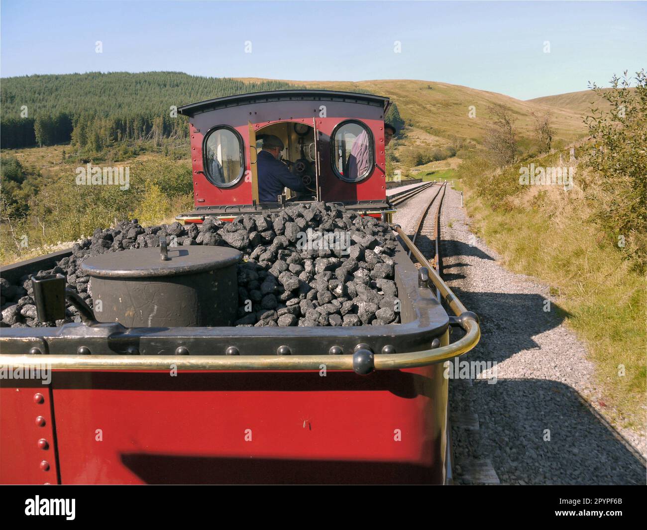 Graf Schwerin-Lowitz locomotive steaming through the Brecon Beacons ...