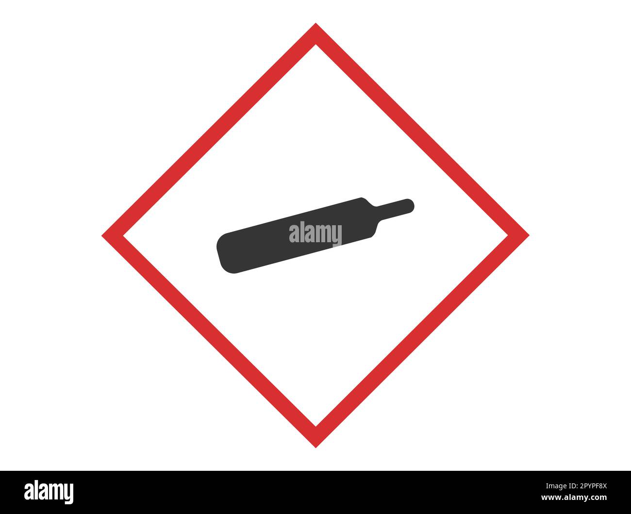Isolated GHS Symbol for Gas Bottles. Concept of Labelling of Chemicals ...
