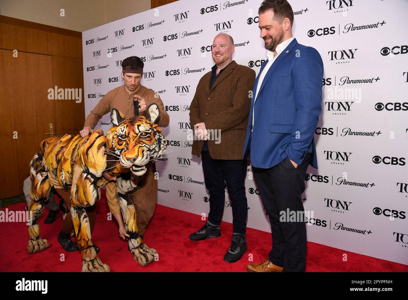 New York, USA. 04th May, 2023. Max Webster and Finn Caldwell and Tiger ...