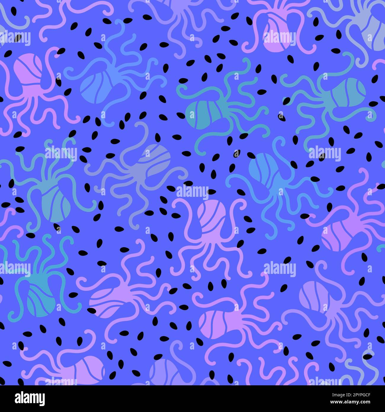 Summer animals seamless octopus pattern for wrapping paper and kids ...