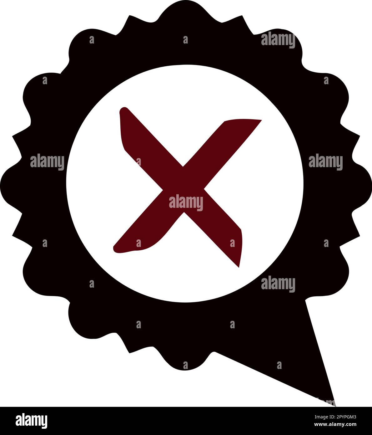 Disapproved Negation Creative Icon Minimalist Vector Illustration Stock