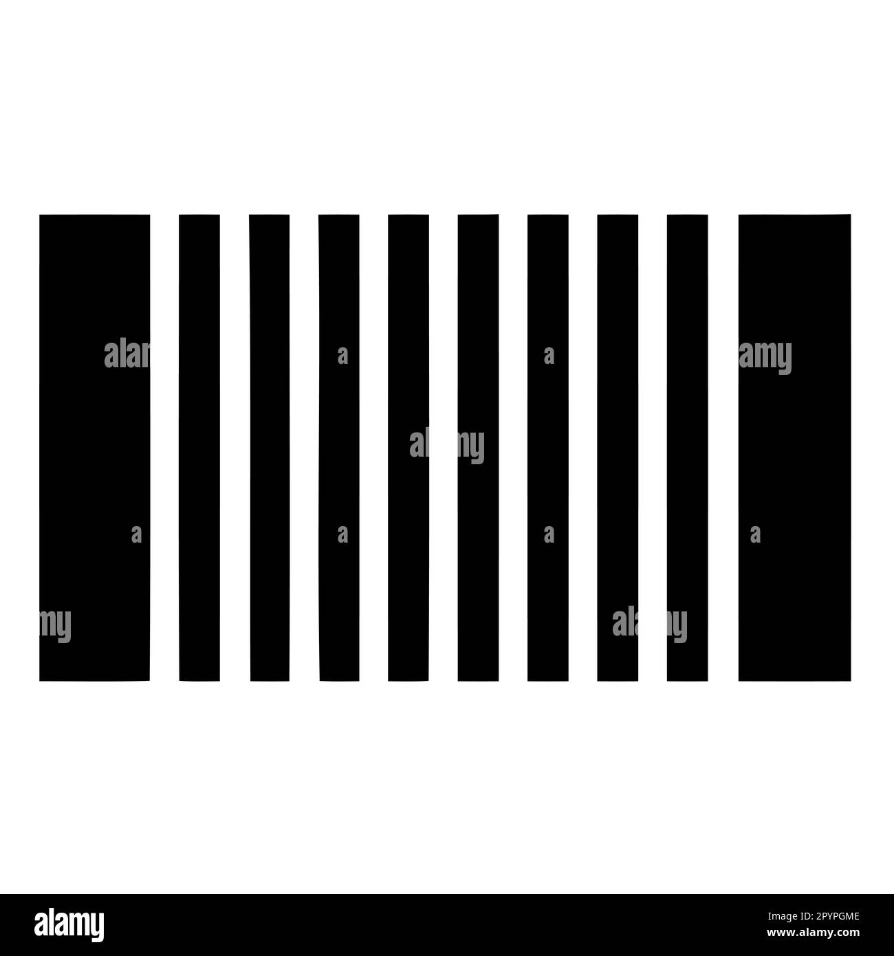 black and white barcode for logo minimalist vector illustration Stock ...