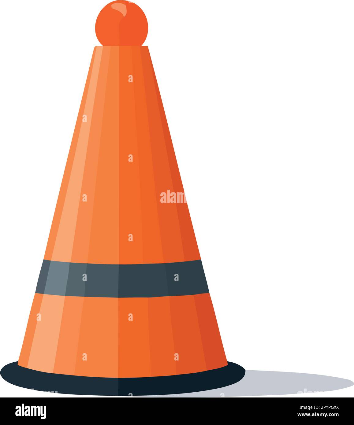 orange traffic cone object minimalistic vector illustration Stock ...