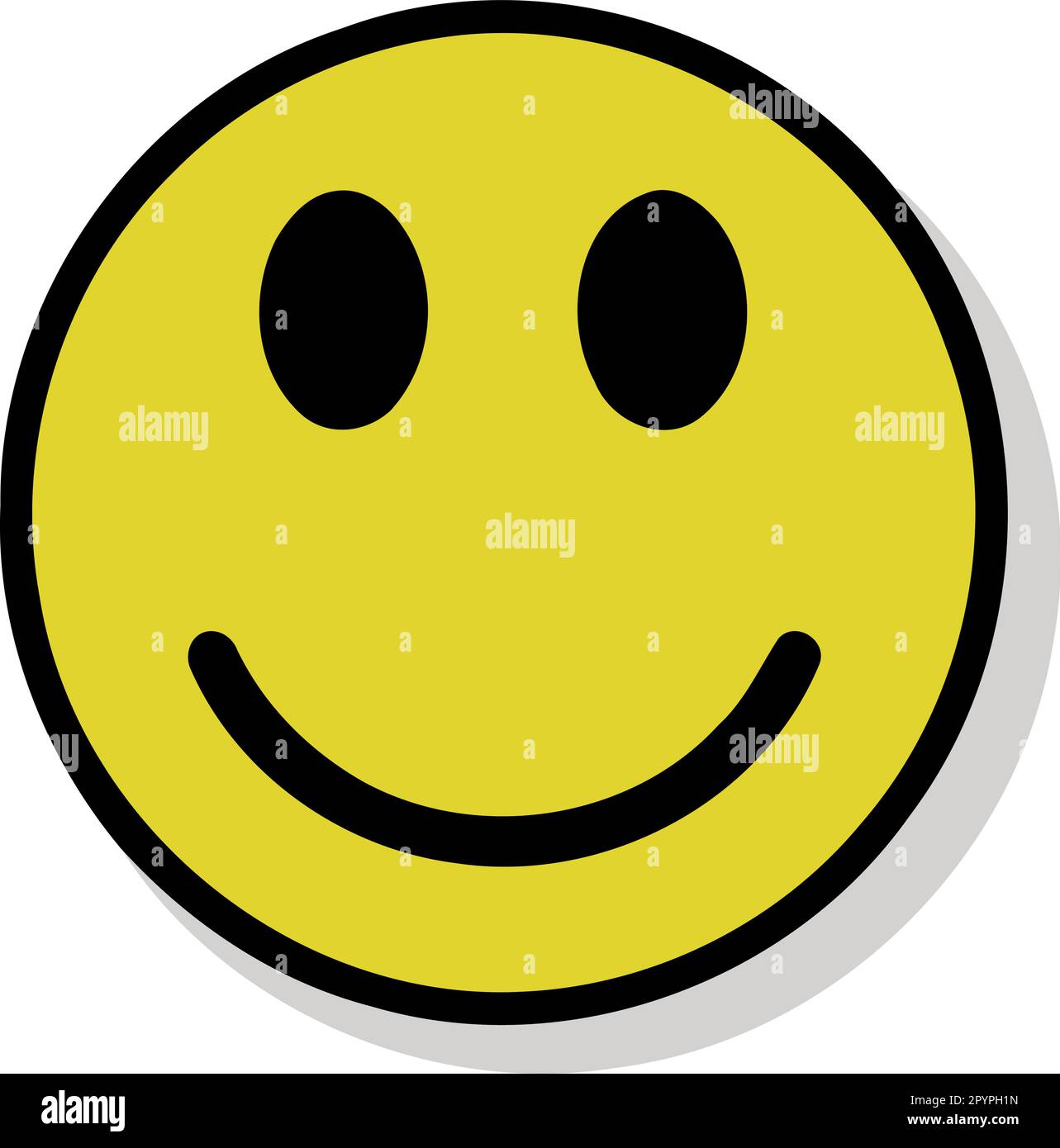 yellow face icon smiling happy minimalistic vector illustration Stock ...