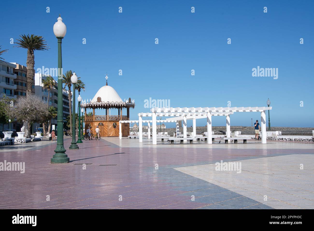 ARRECIFE, LANZAROTE, SPAIN, APRIL, 30, 2023: The music kiosk is located in Jose Ramirez Cerda ...