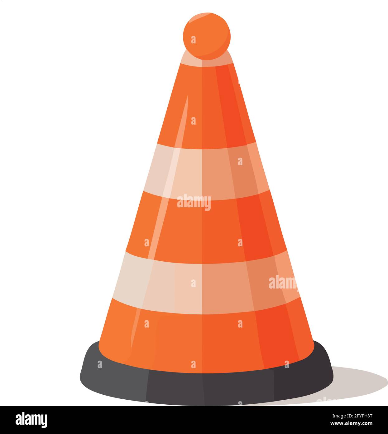 orange traffic cone object minimalistic vector illustration Stock ...