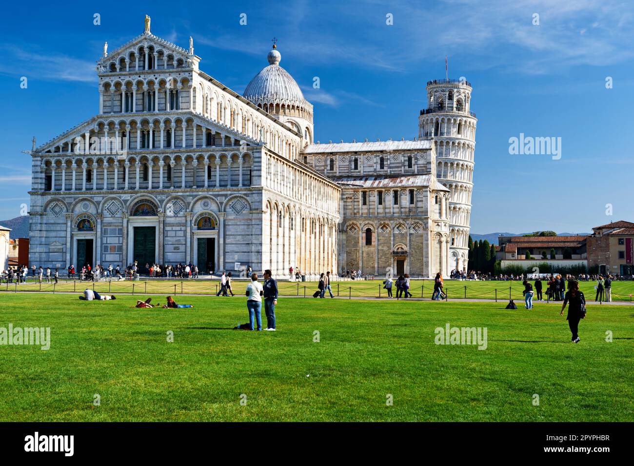 Pisa Tuscany Italy. Piazza dei Miracoli (Square of Miracles). The ...