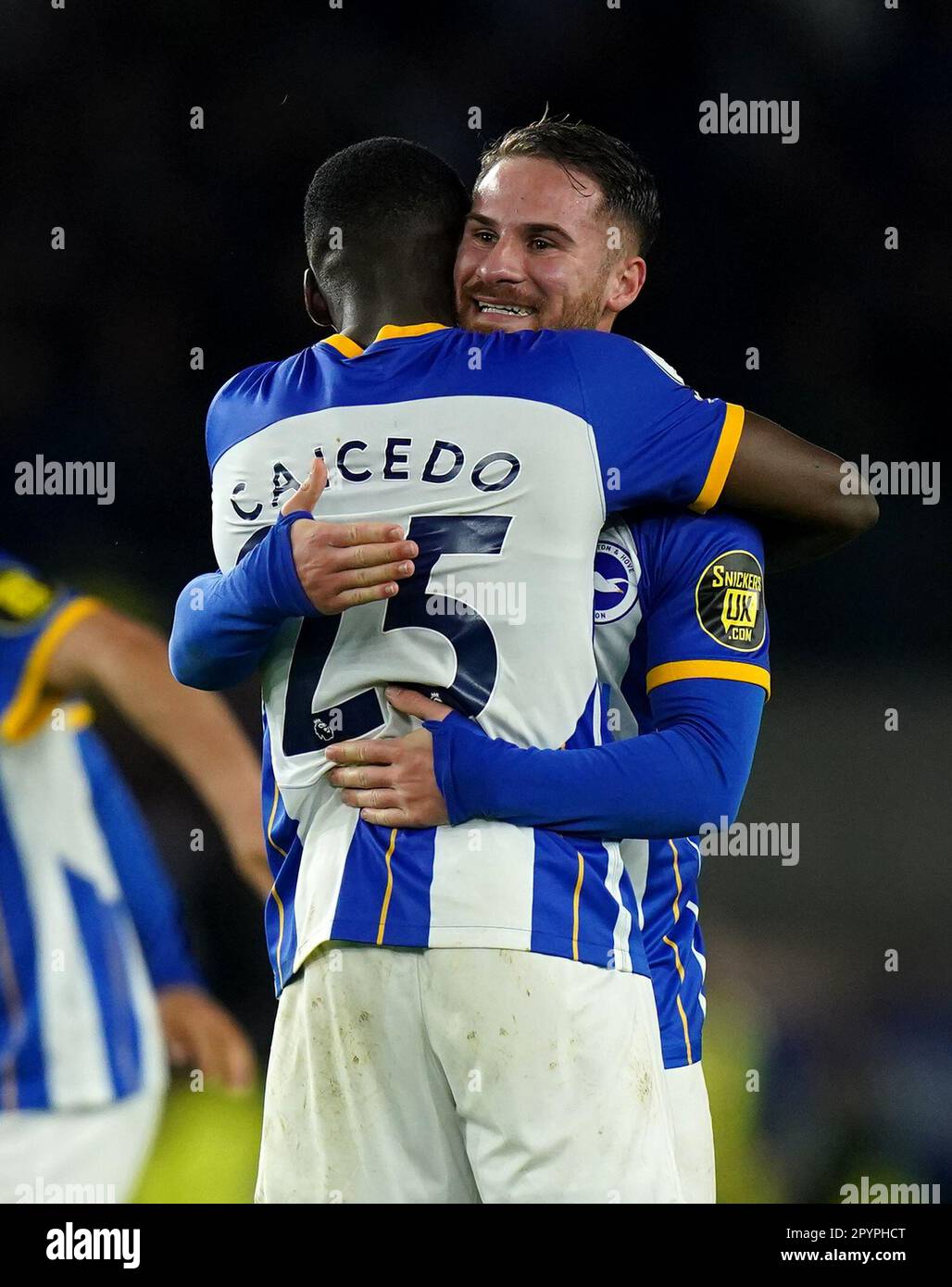 Brighton and Hove Albion's Alexis Mac Allister and Moises Caicedo ...