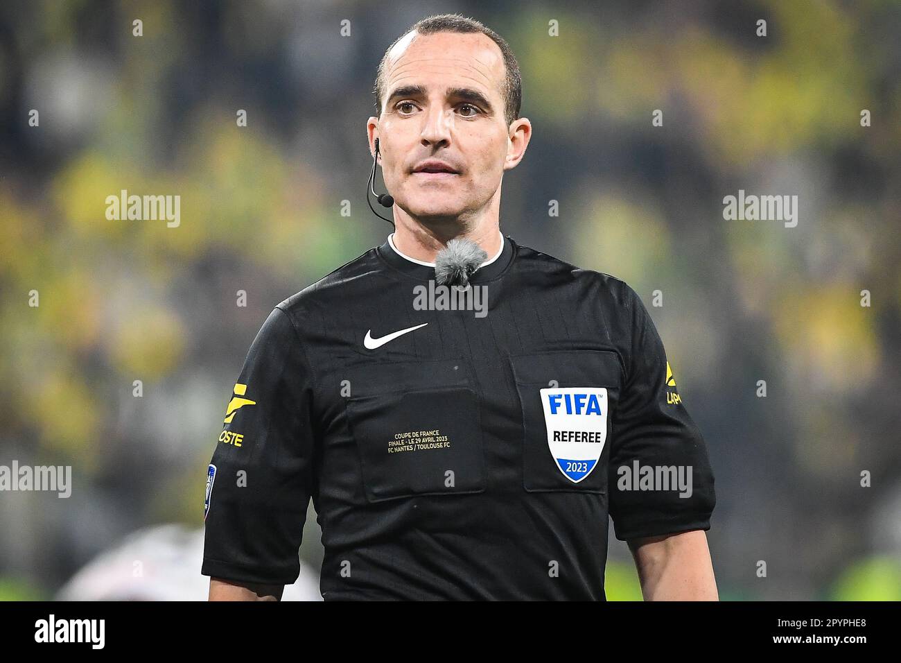 Saint Denis, France. 29th Apr, 2023. Referee Benoit MILLOT during the ...