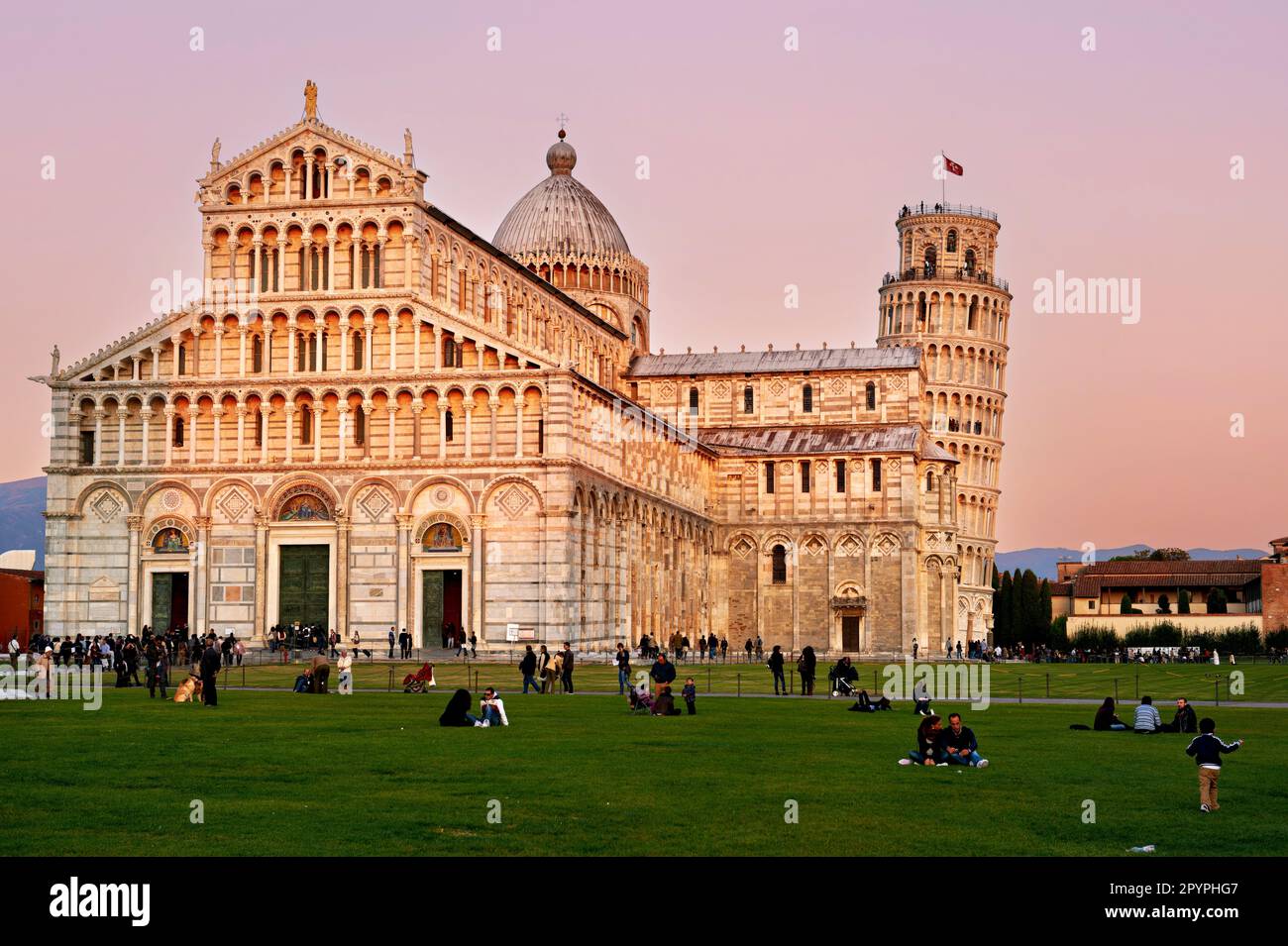 Pisa Tuscany Italy. Piazza dei Miracoli (Square of Miracles). The ...