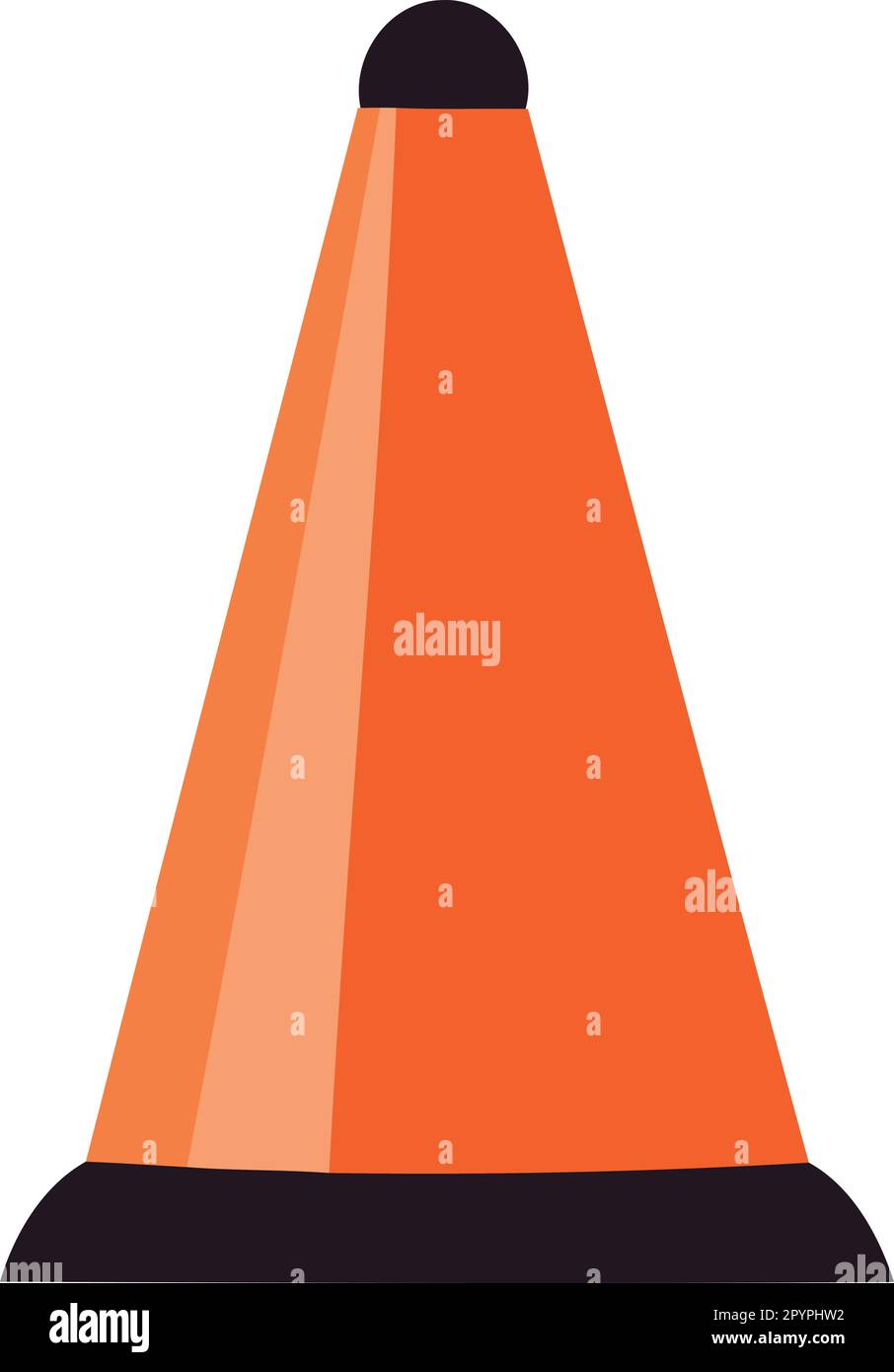 orange traffic cone object minimalistic vector illustration Stock ...