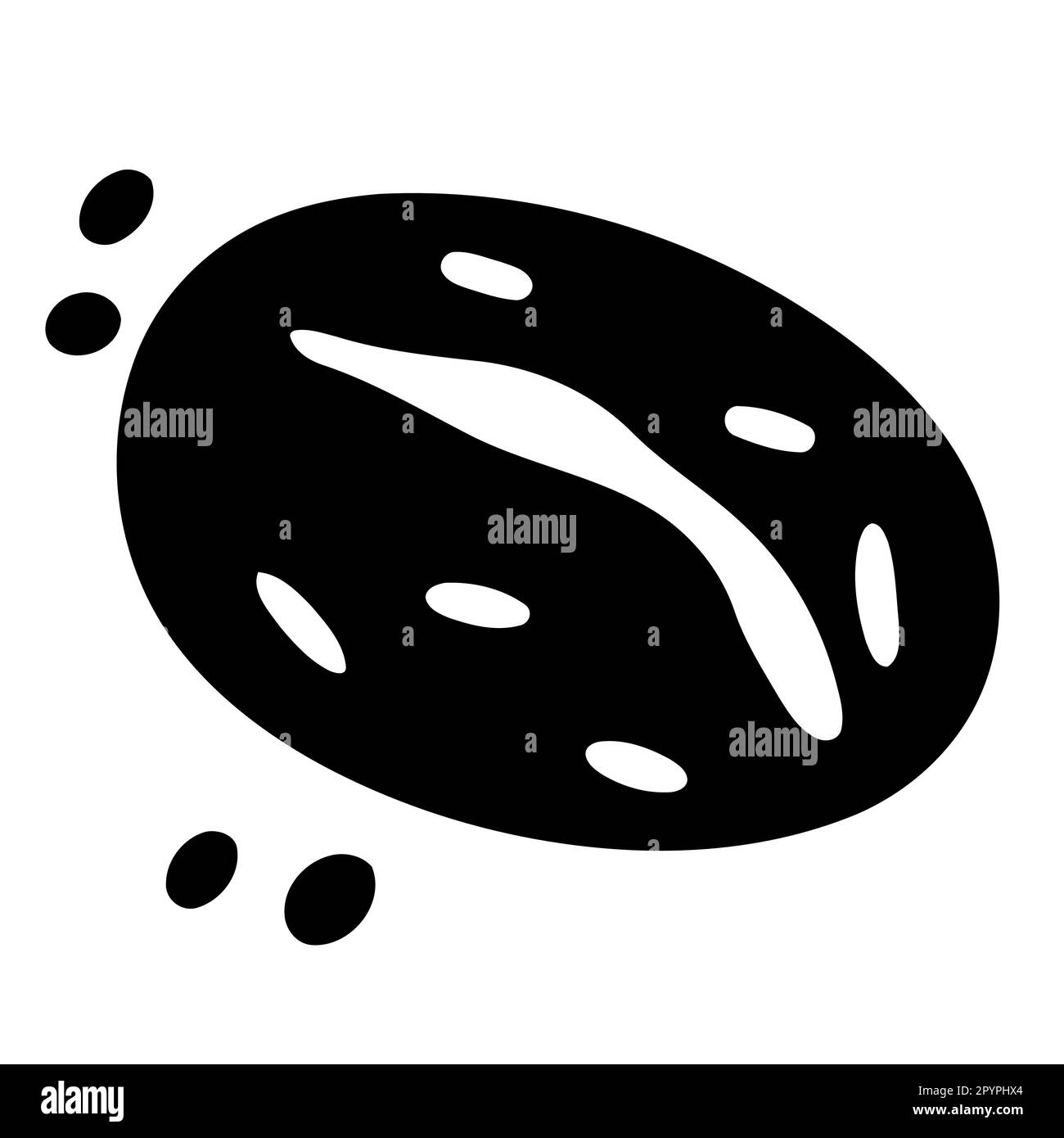 creative black and white coffee bean composition minimalistic vector ...