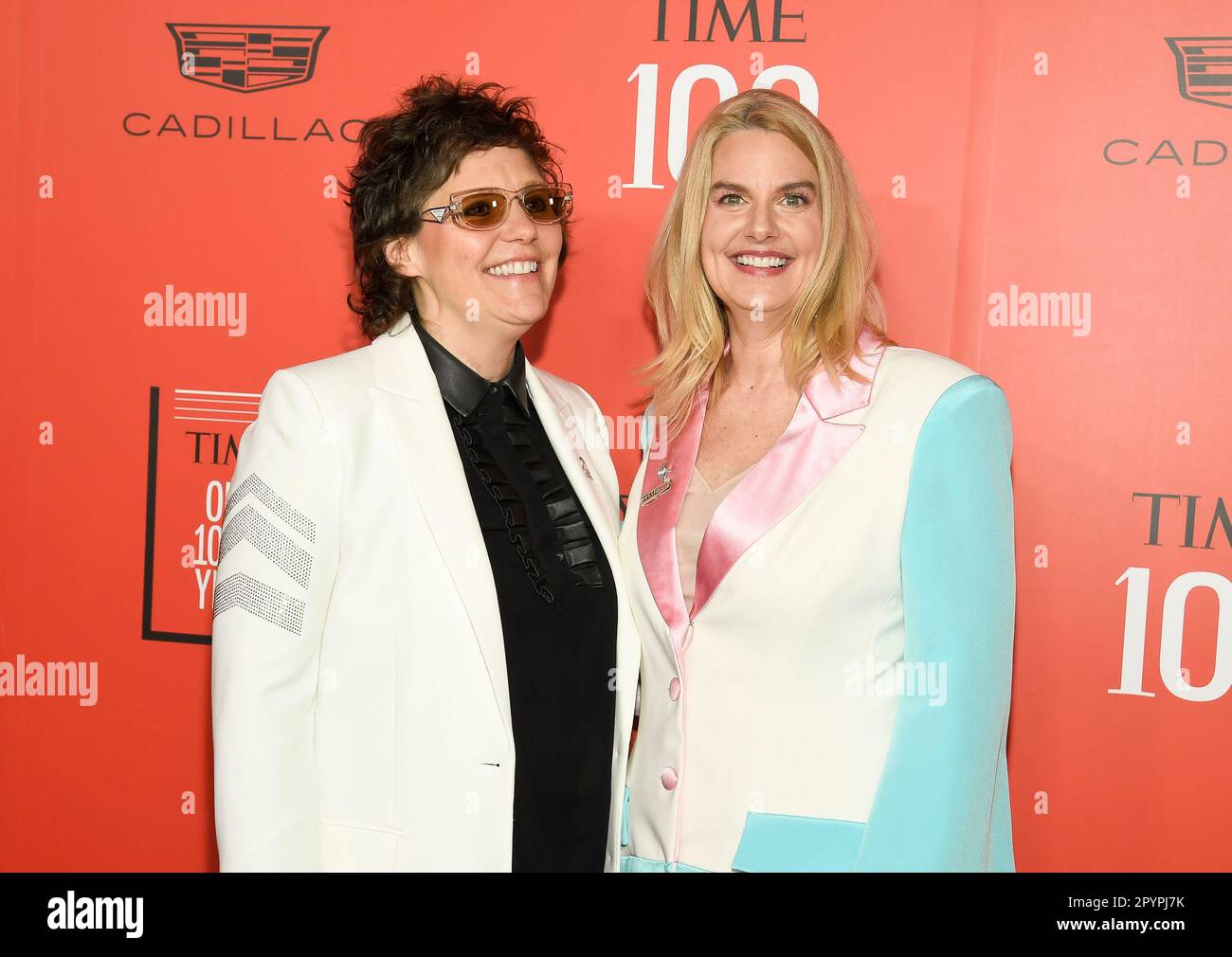 GLAAD president and CEO Sarah Kate Ellis, right, and wife Kristen Ellis ...