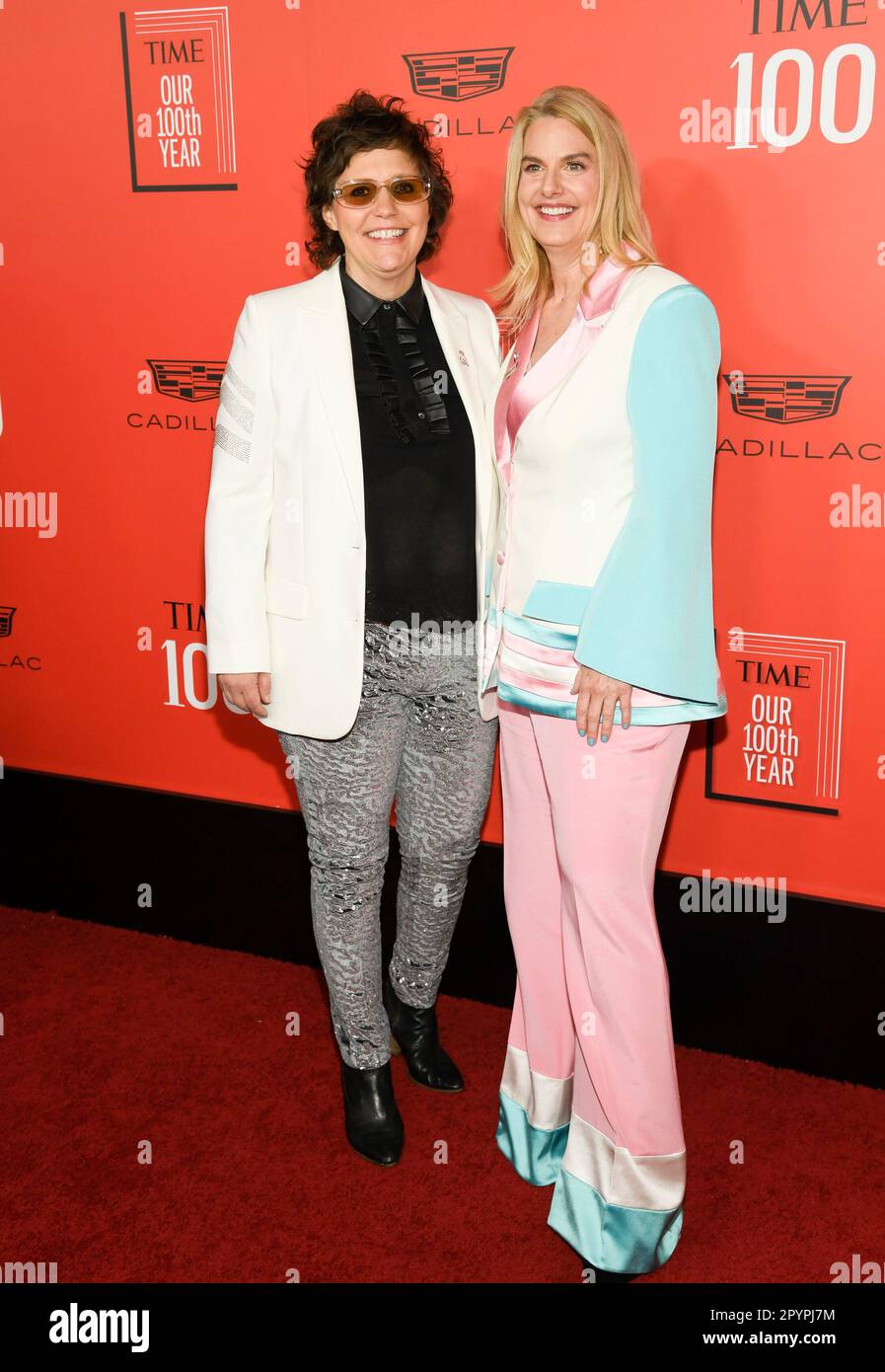 GLAAD president and CEO Sarah Kate Ellis, right, and wife Kristen Ellis ...
