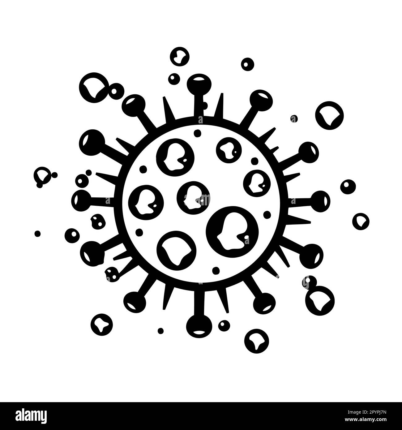 Virus Clipart Black And White
