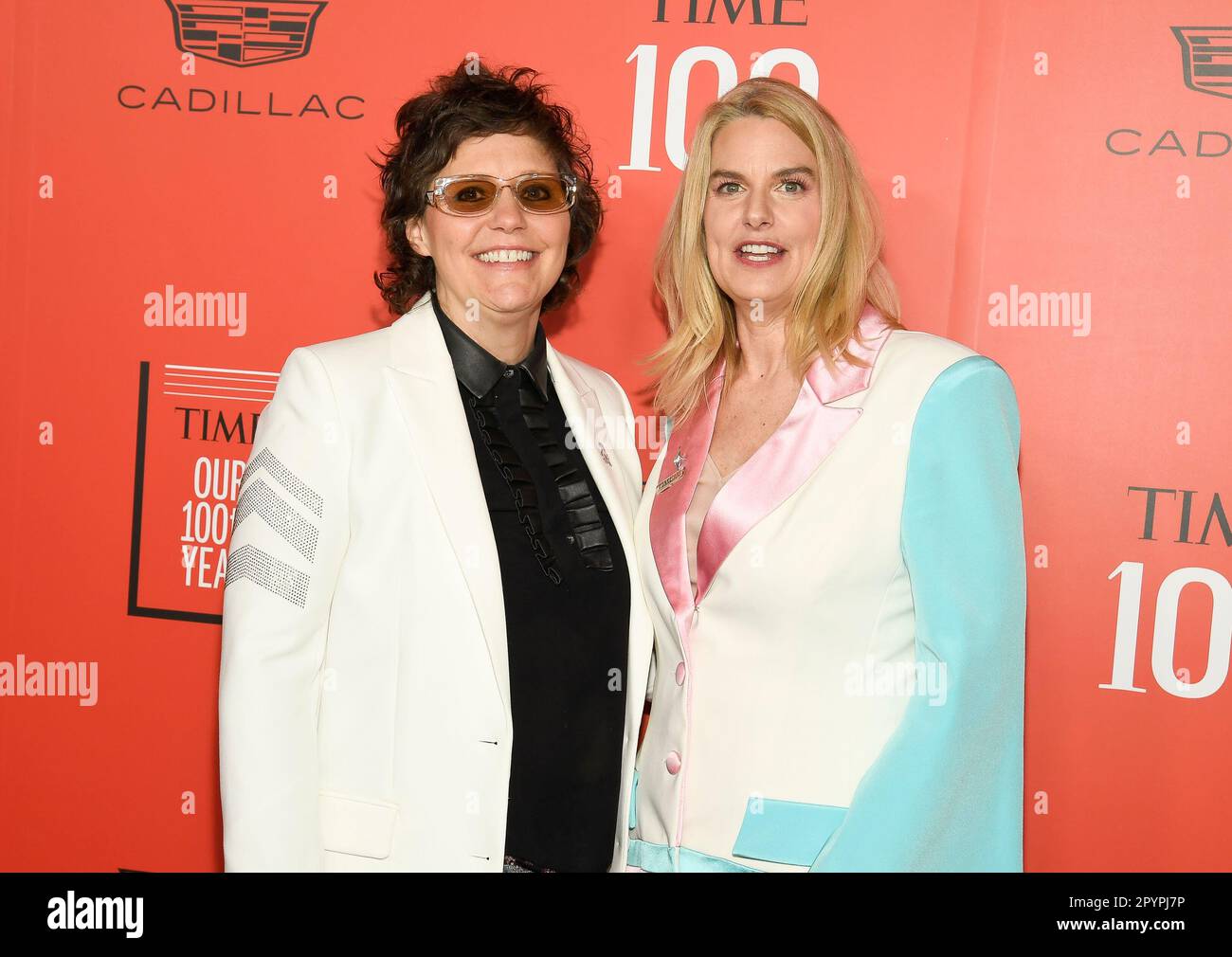 GLAAD president and CEO Sarah Kate Ellis, right, and wife Kristen Ellis ...