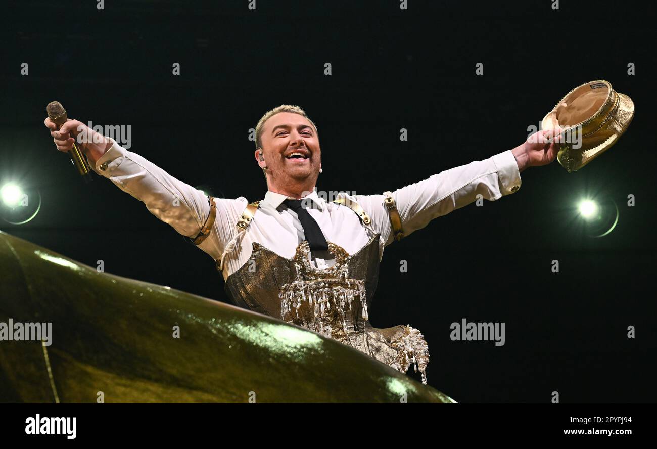 STOCKHOLM 20230504 Sam Smith live at i Avicii arena in Stockholm ...