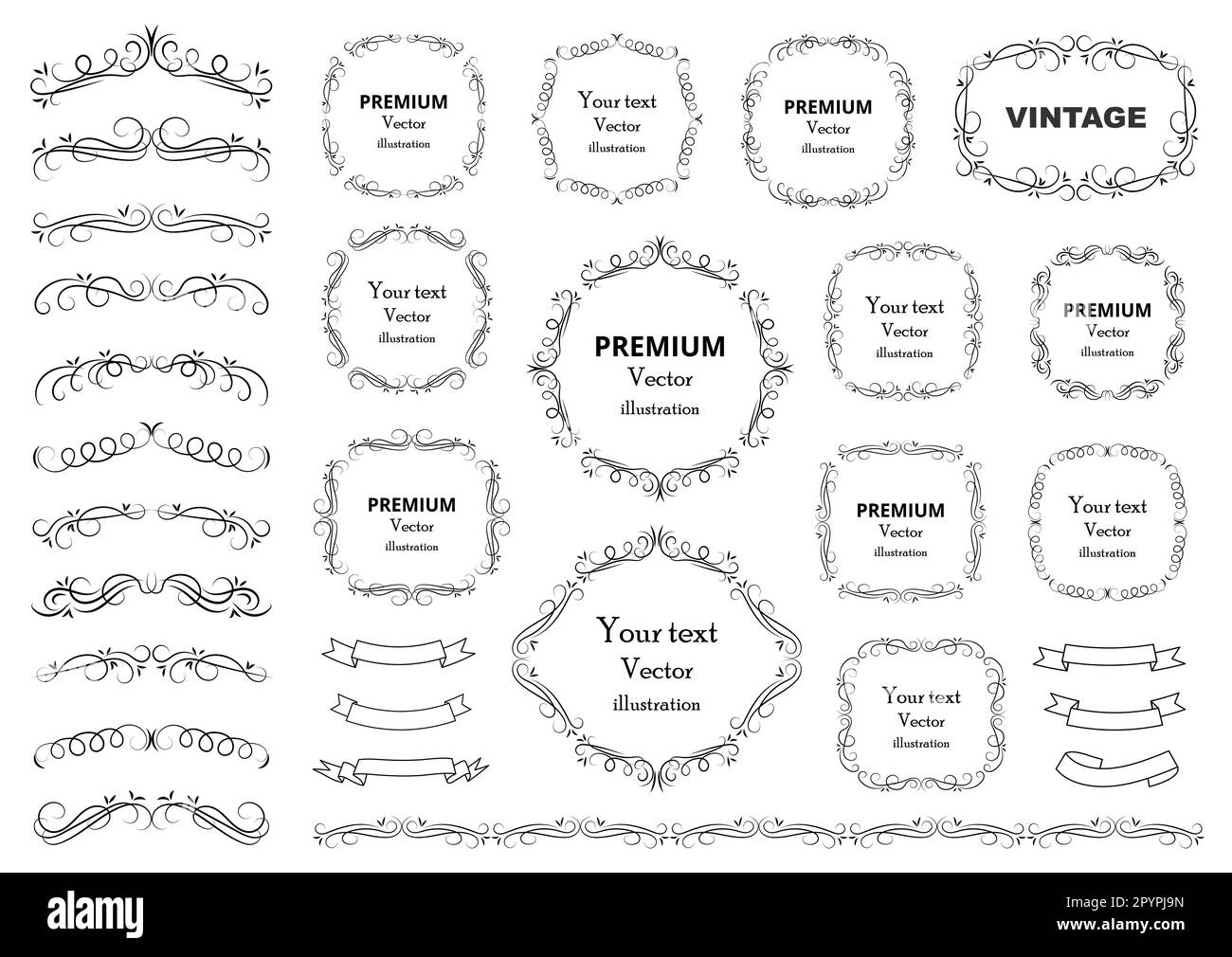Elegant decorative ornamental scrolls Cut Out Stock Images & Pictures ...