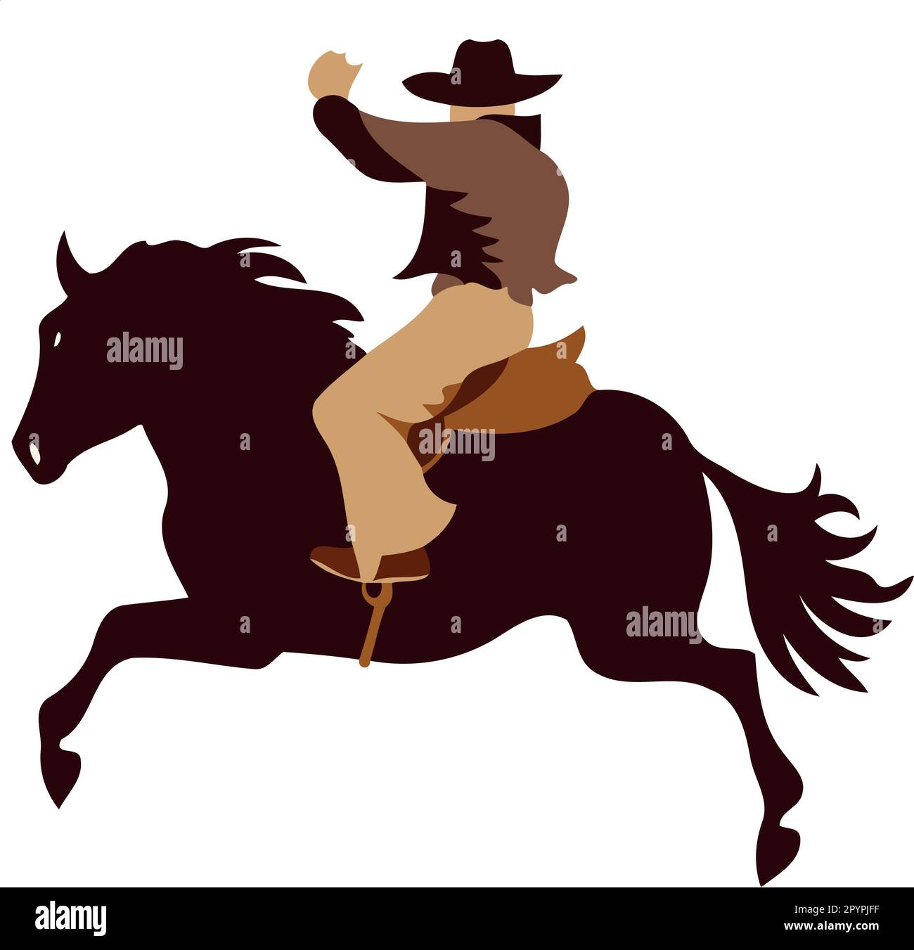 cowboy man riding a horse at a rodeo horse riding black and white ...