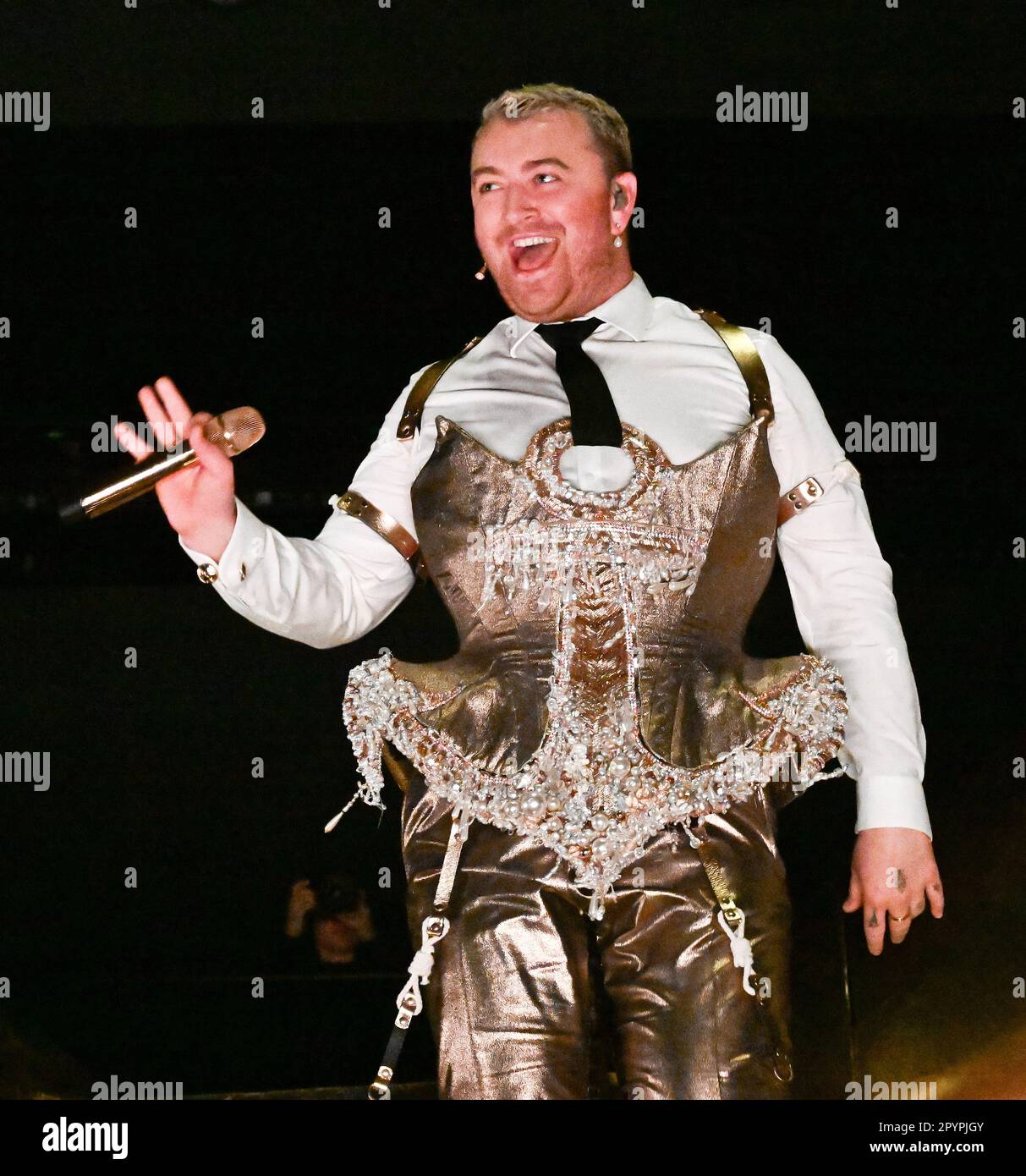 STOCKHOLM 20230504 Sam Smith live at i Avicii arena in Stockholm ...