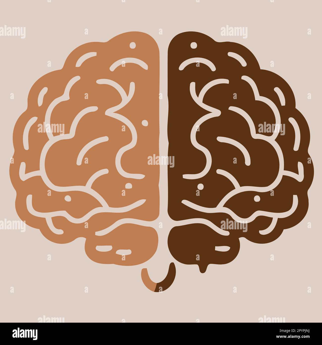 human brain nervous system logo minimalist vector illustration Stock ...