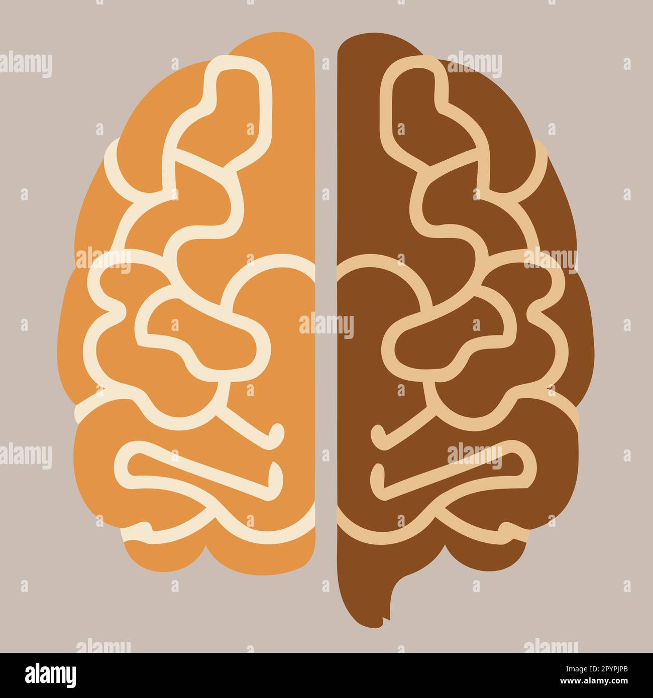 human brain nervous system logo minimalist vector illustration Stock ...