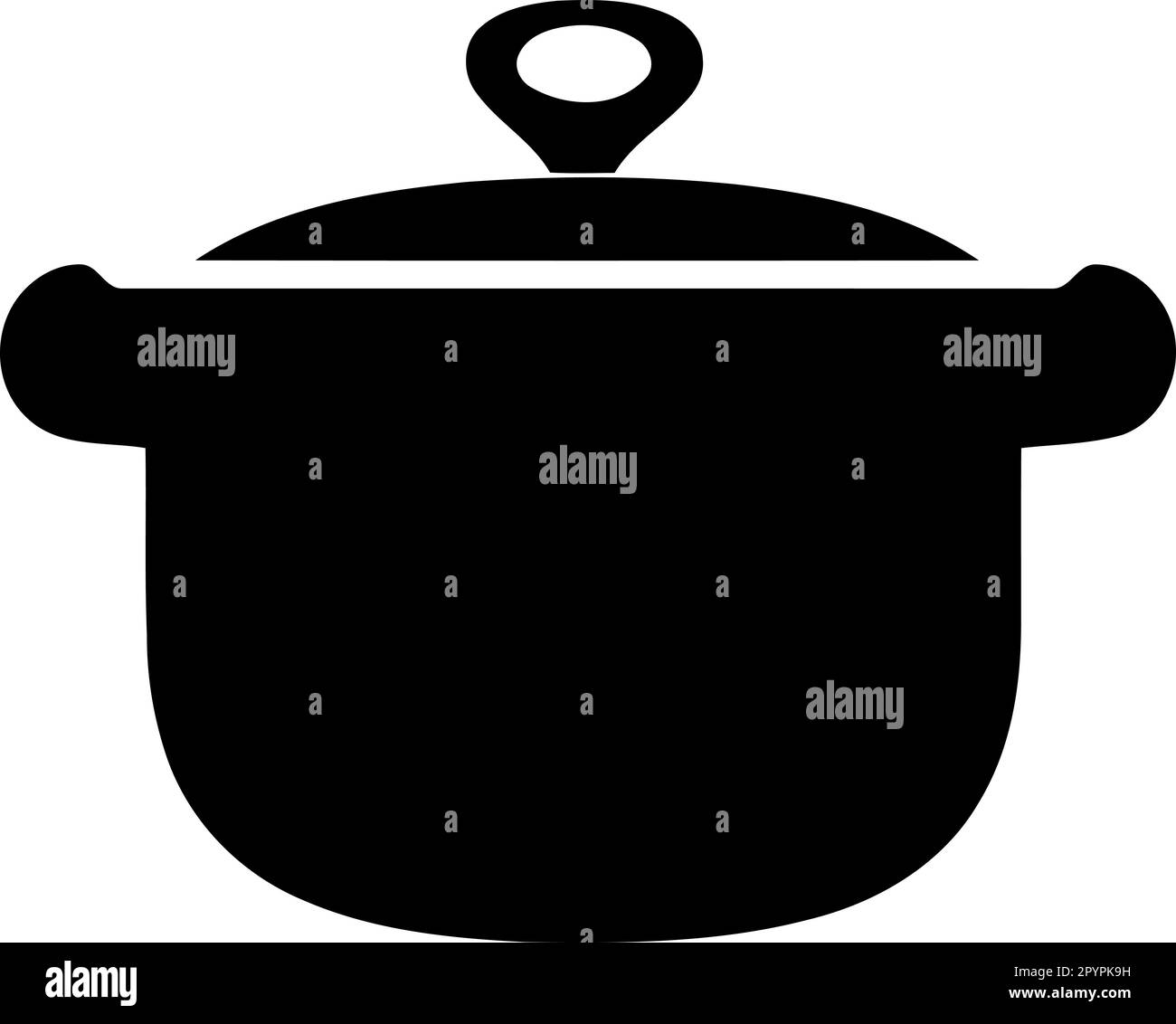 kitchen object cooking pot minimalistic vector illustration Stock ...