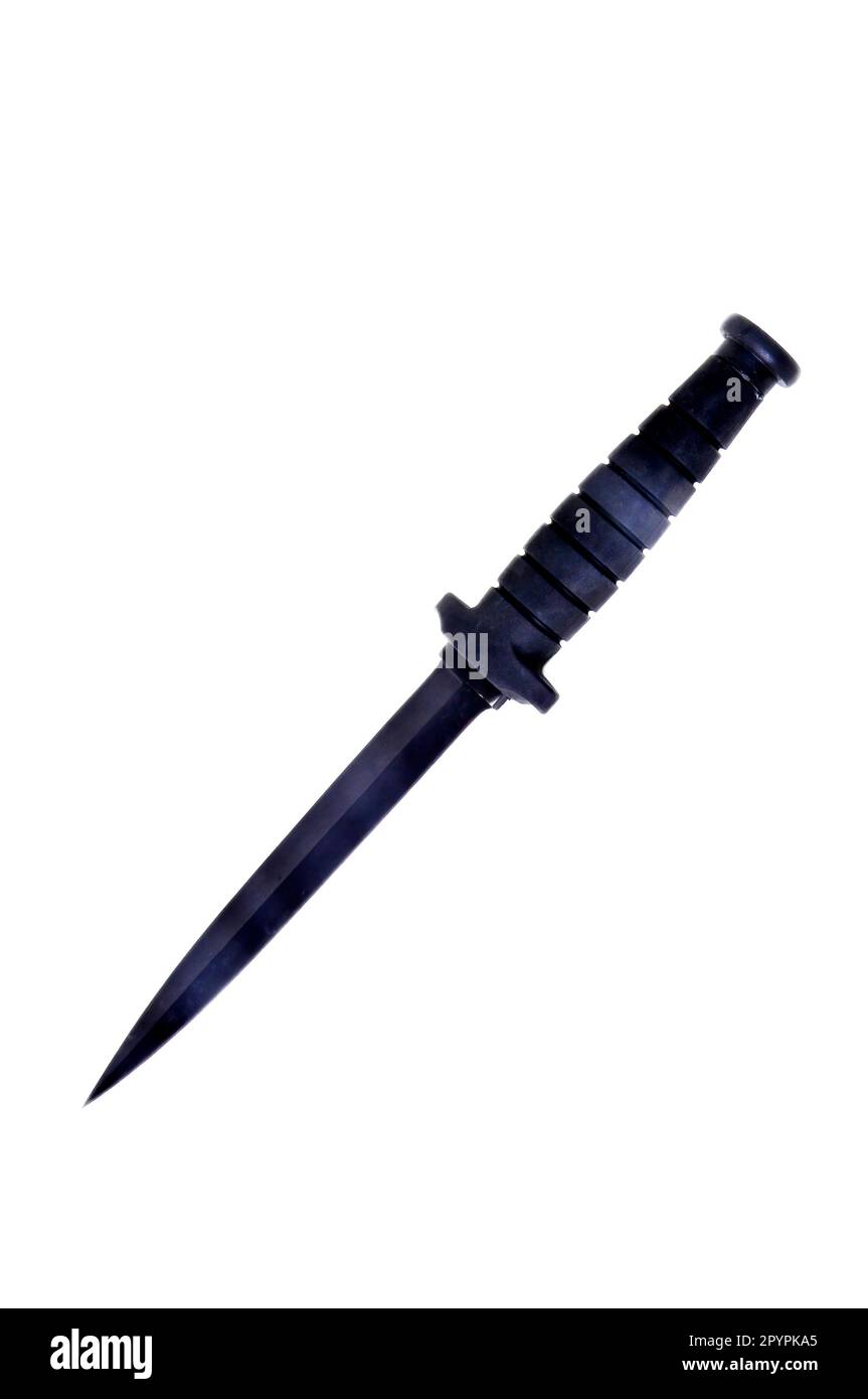 Military Style Edged weapon dagger isolated over a white background ...