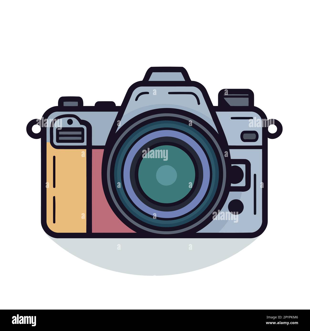 digital camera colorful icon minimalistic vector illustration Stock ...