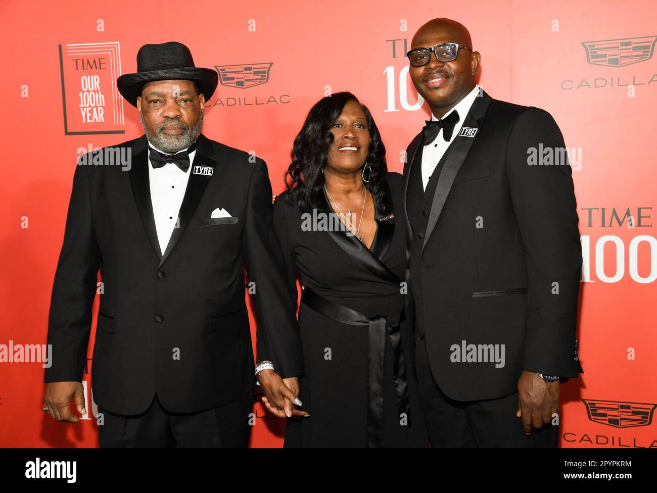 Rodney Wells, left, and RowVaughn Wells and guest attend the Time100 ...
